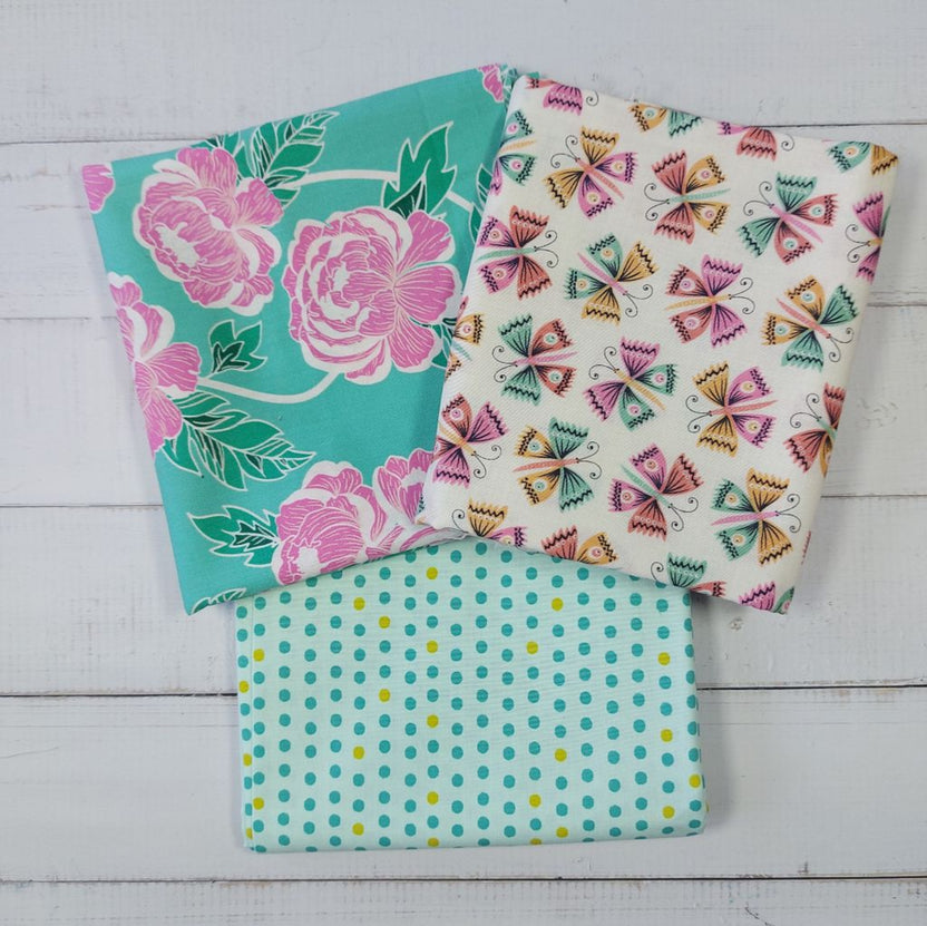 Fabric Stash Pack - Aqua - 100% Cotton Fabric – Sew Fabulous Fabrics